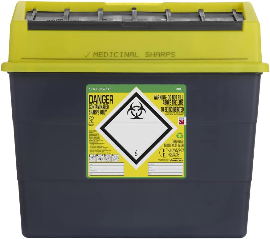 Sharp Safe Container by Clinisafe 30L Nominal Capacity – Garden & Pet ...